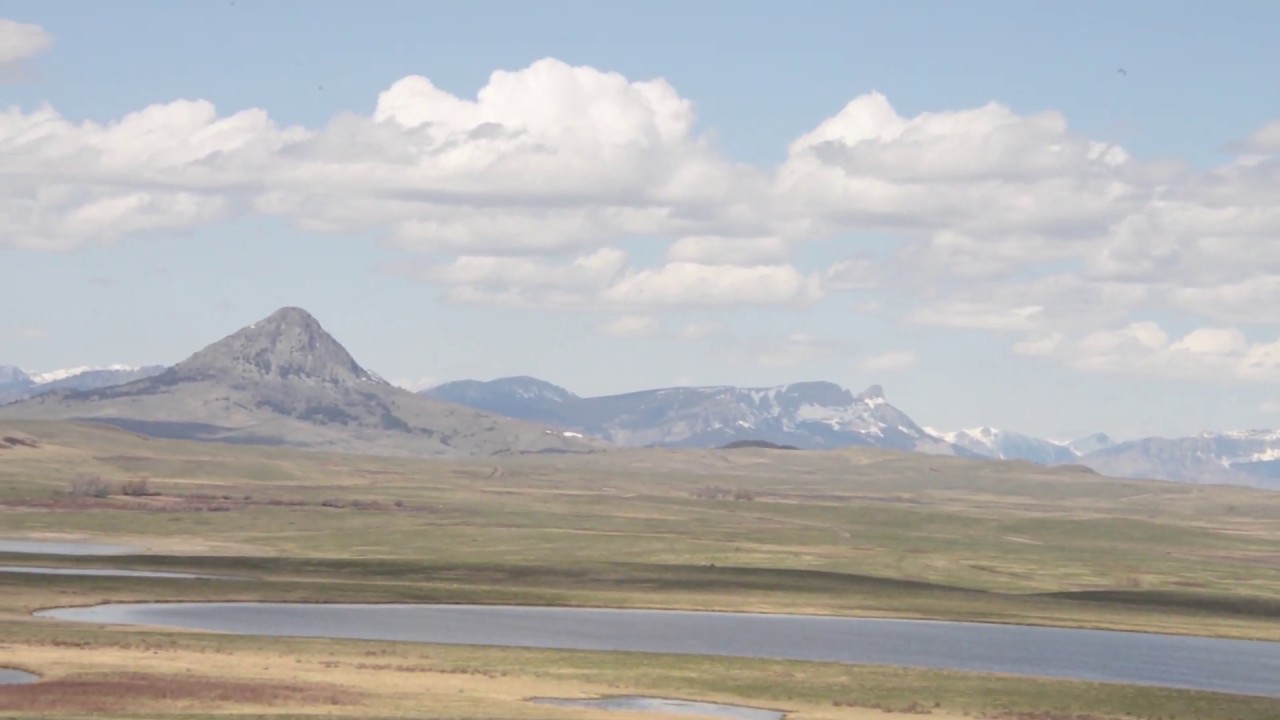 View of the Rocky Mountain Front near Augusta Montana - YouTube
