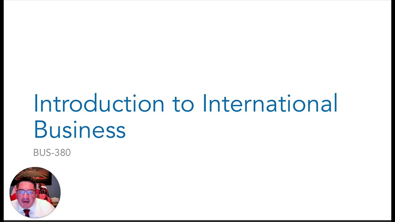 Week 1, Introduction of BUS 380 - YouTube