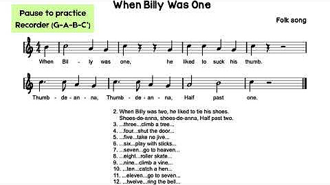 Recorder play along (G-A-B-C) - YouTube