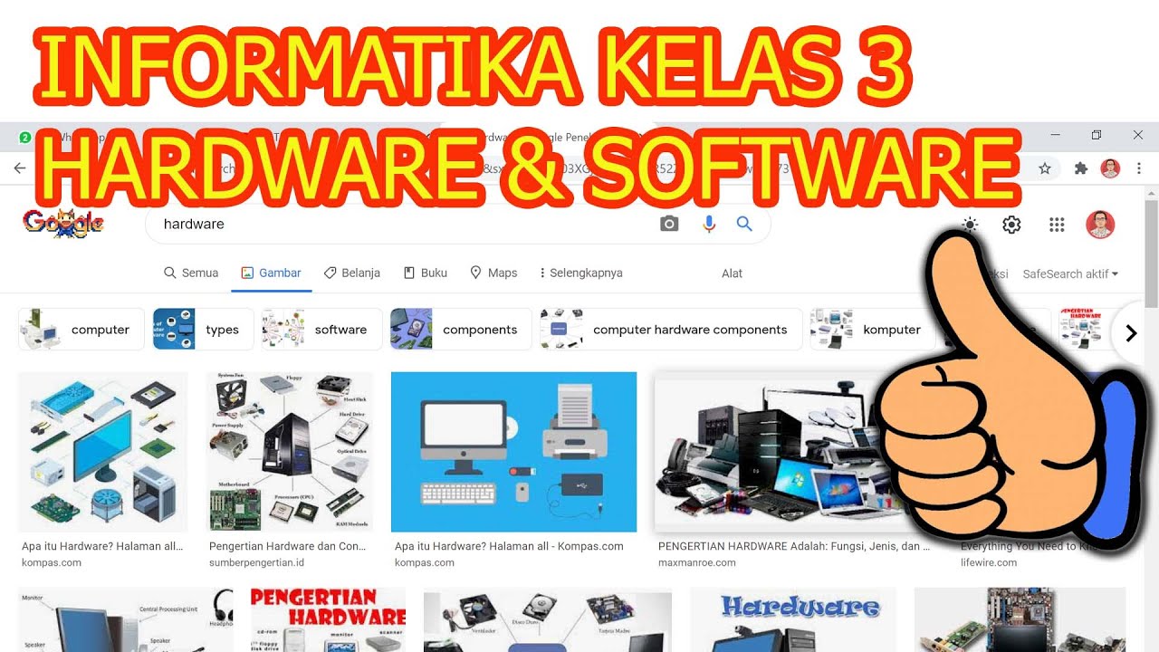 MATERI INFORMATIKA || Hardware dan Software - YouTube