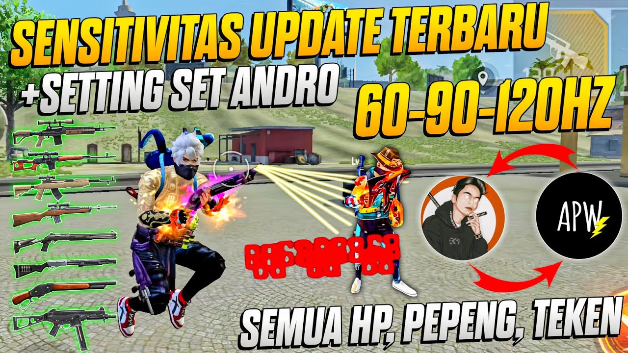 APW FF + WAWANG FF 😱 SENSITIVITAS FF AUTO HEADSHOT 2025+SET ANDRO FF ...