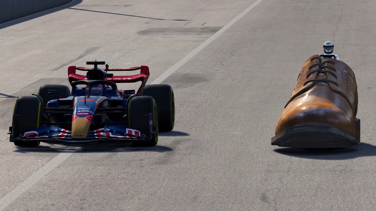 Salvatore Ganacci Shoe Car vs F1 Red Bull Max Verstappen at Monza Full ...
