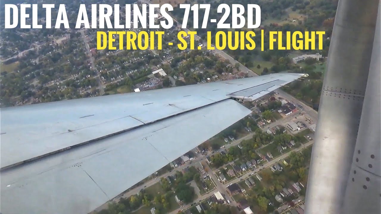 Delta Airlines 717-2BD [N998AT] Detroit to St. Louis Flight - YouTube