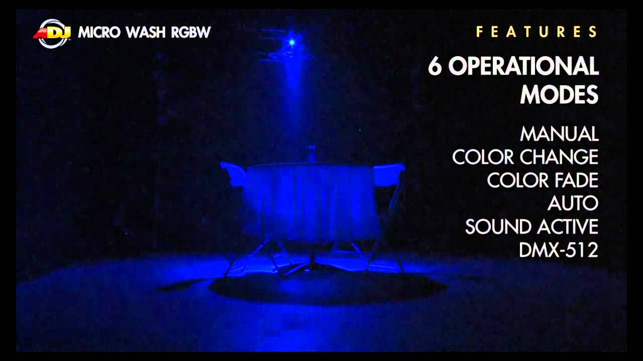 AMERICAN DJ / LEDウォッシャー MICRO WASH RGBW - YouTube