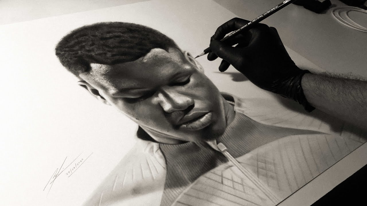 Dibujando a Ansu Fati | Drawing Ansu Fati - YouTube