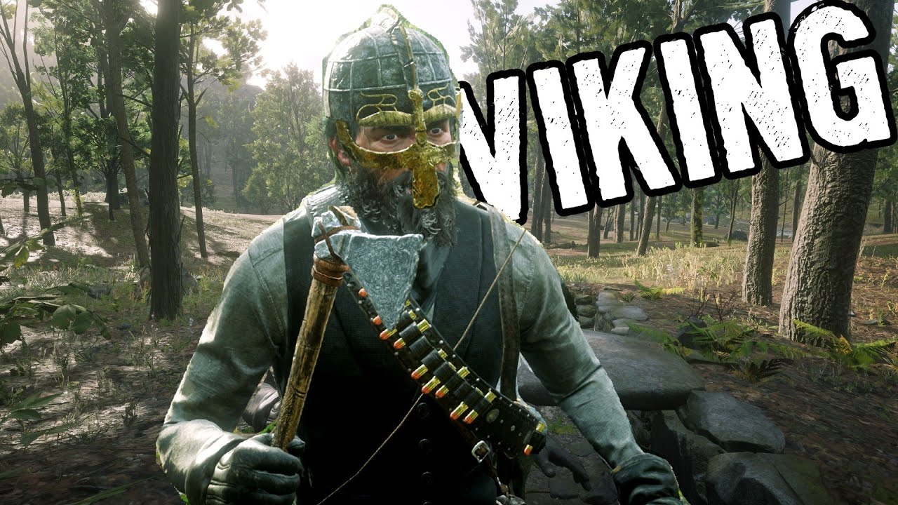 Viking Helmet and Hatchet in Red Dead Redemption 2 - YouTube