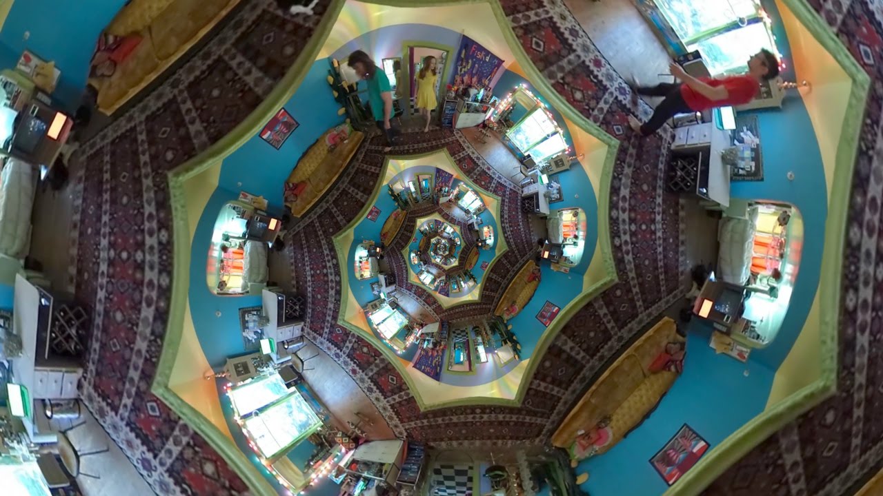 Funhouse spiral staircase - YouTube