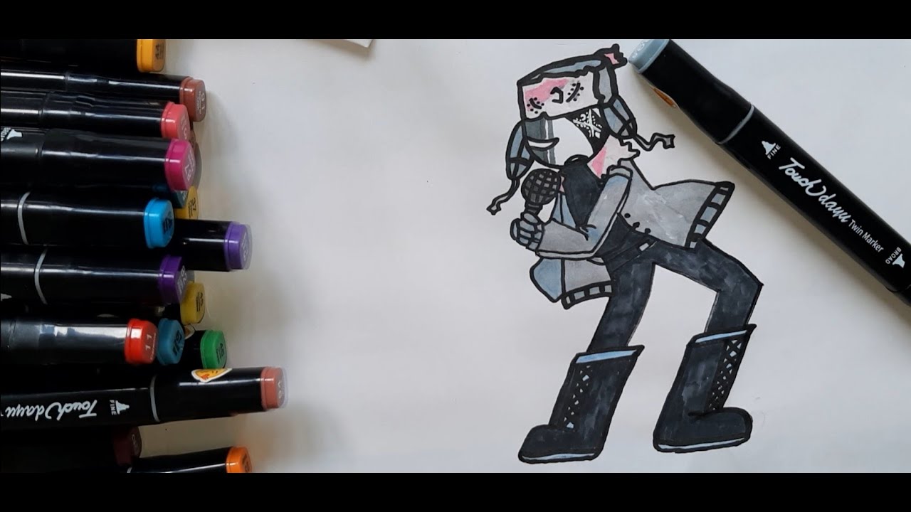 How to draw Ruvyzvat friday night funkin fnf mod - YouTube