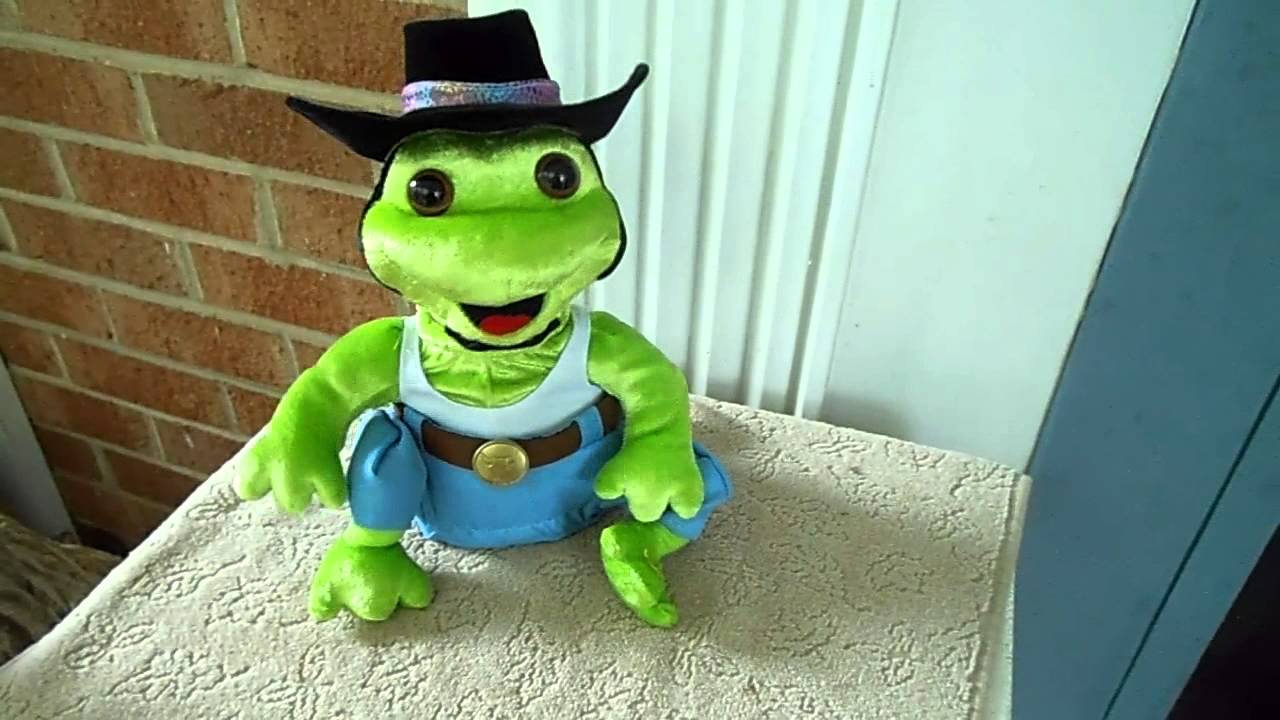 Animated Gemmy plush country frog sings & DANCES to SAVE A HORSE RIDE A ...