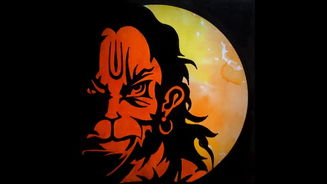 Jay Hanuman Angry Face drawing|Ram Bhakt Hanuman Angry Face drawing ...