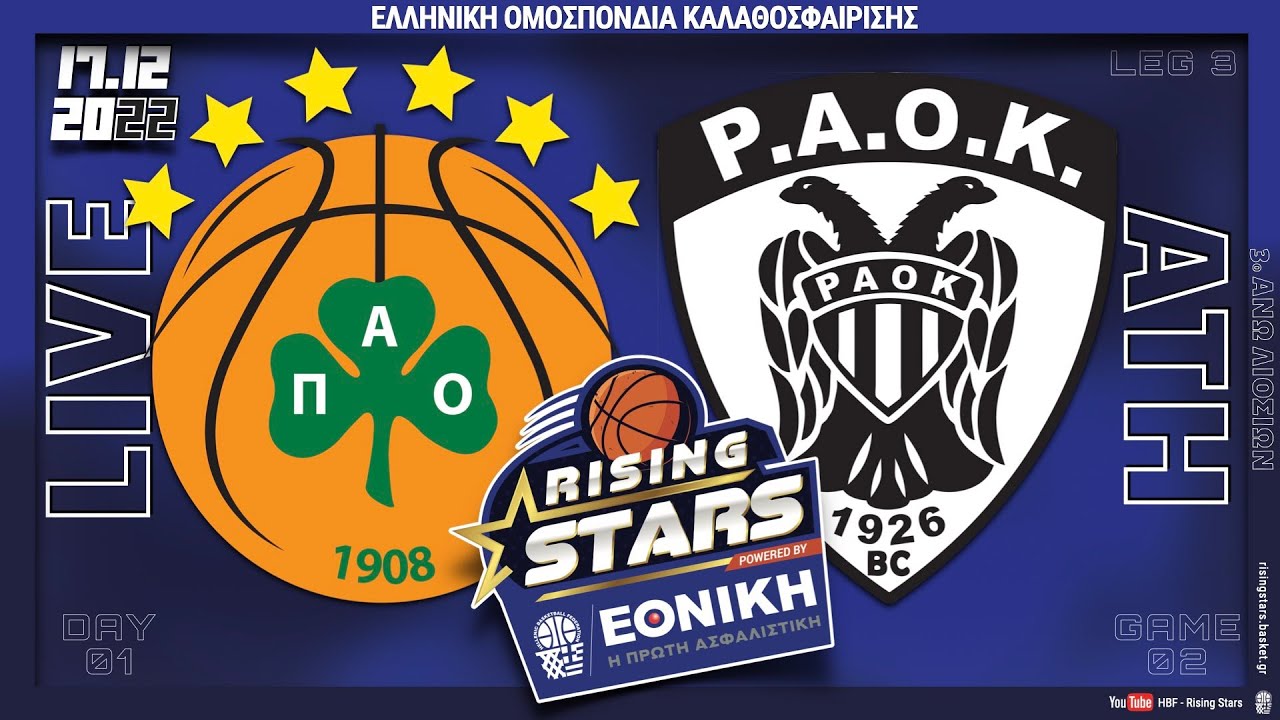 ΠΑΝΑΘΗΝΑΪΚΟΣ-ΠΑΟΚ | ATH 3ο ΑΝΩ ΛΙΟΣΙΩΝ LEG03, U18 RISING STARS ΕΘΝΙΚΗ ...