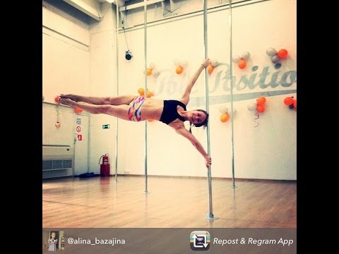 Alina Bazajina`s pole routine and pole-dance combos - YouTube