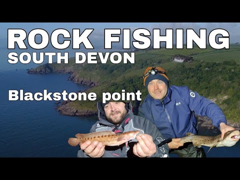ROCK FISHING for bull huss South Devon Blackstone point #seafishing # ...