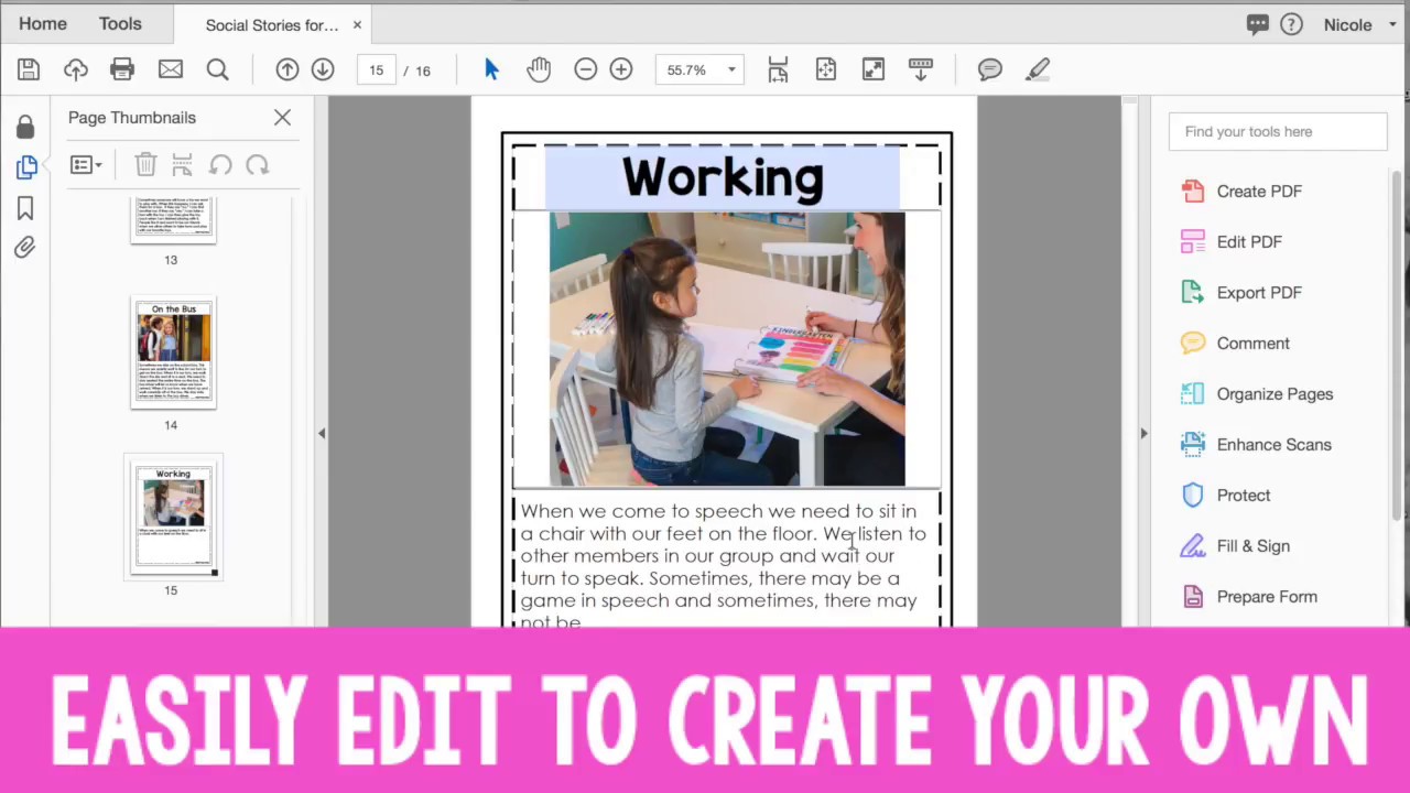 Editable Social Stories with REAL Pictures - YouTube