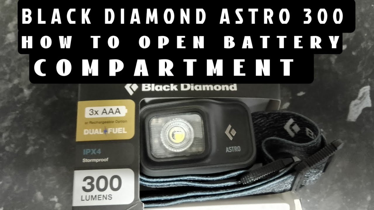 Black Diamond Astro 300 Headtorch how to open the battery compartment # ...