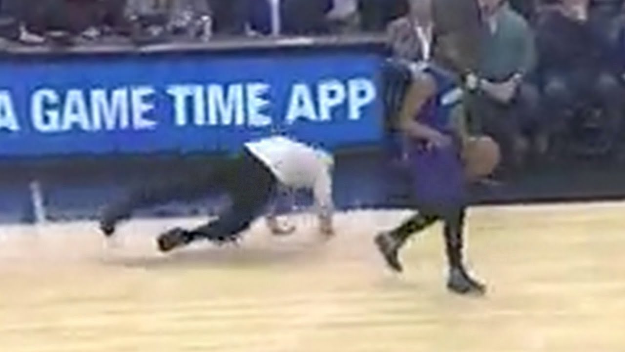 NBA Referee Joey Crawford Falls Face First - YouTube