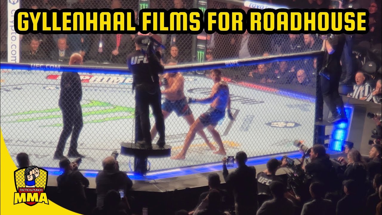 Jake Gyllenhaal filming fight scene for new movie ‘RoadHouse’ at UFC ...