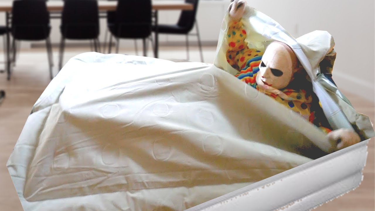 Scary Clown Attacks in Inflatable Air Mattress! - WeeeClown Around ...