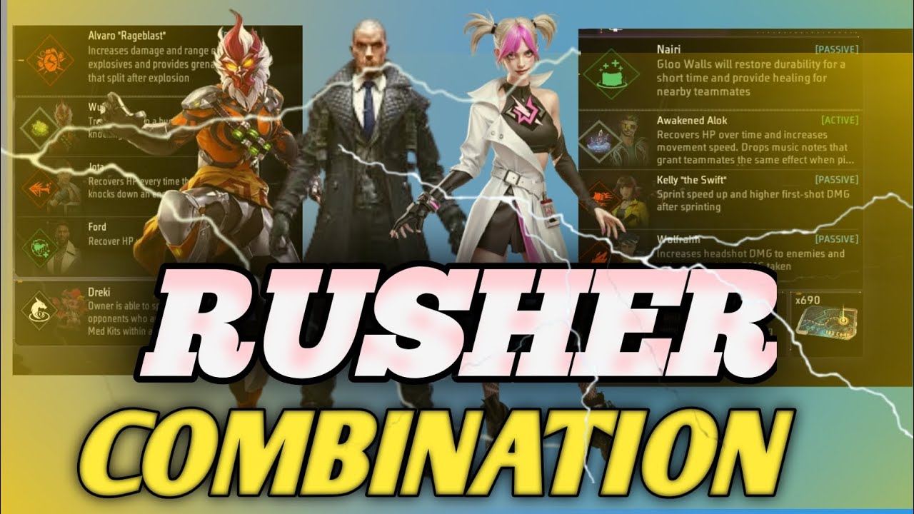 BR RANK RUSH COMBINATION |🤔 br rank best character Combination | best ...