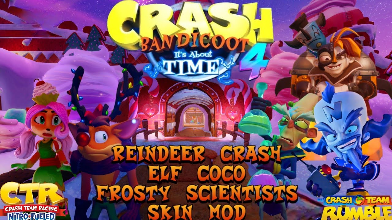 Crash Bandicoot 4 Its About Time: Reindeer Crash + Elf Coco & Frosty ...