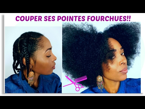 COUPER SES POINTES FOURCHUES/ CHEVEUX CRÉPUS! - YouTube