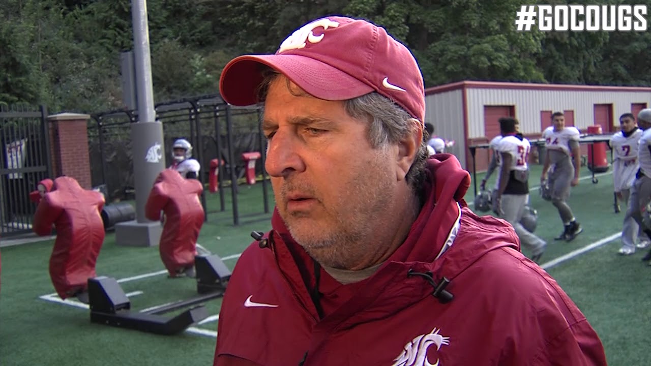 Mike Leach after practice Sept. 19 - YouTube