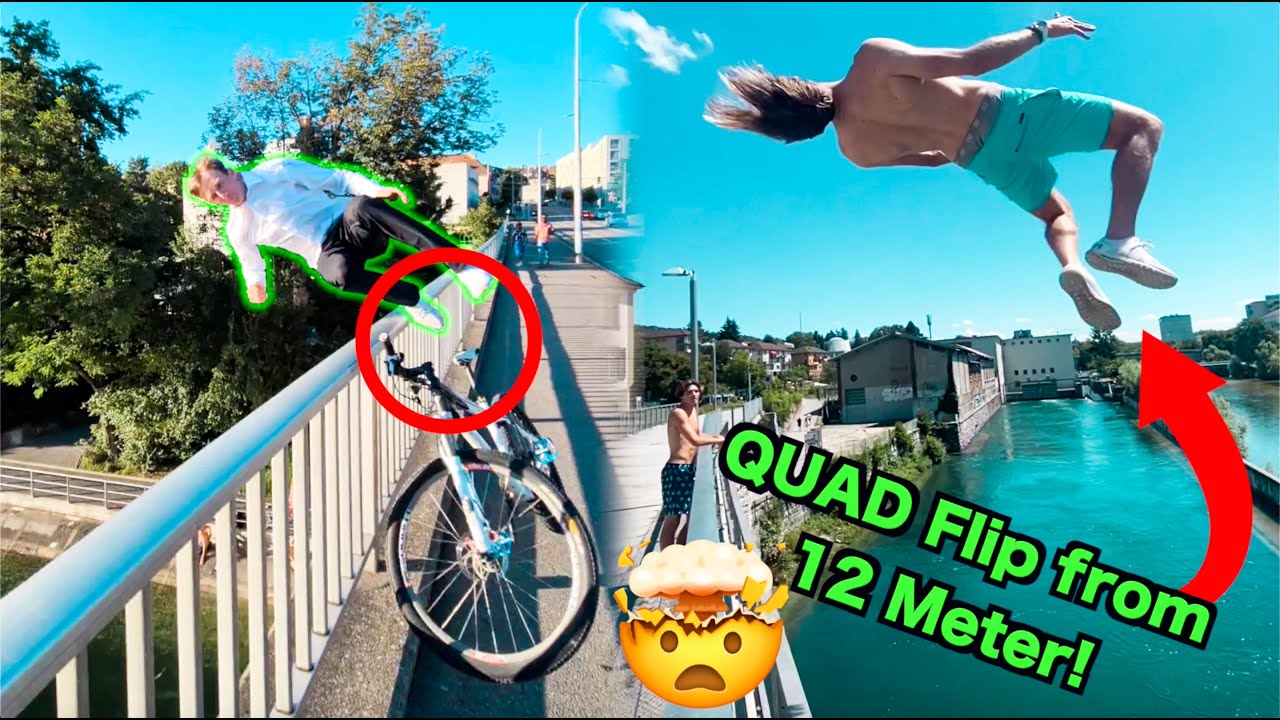 QUAD flip from 12 meter! *splash diving* | VLOG 122 - YouTube