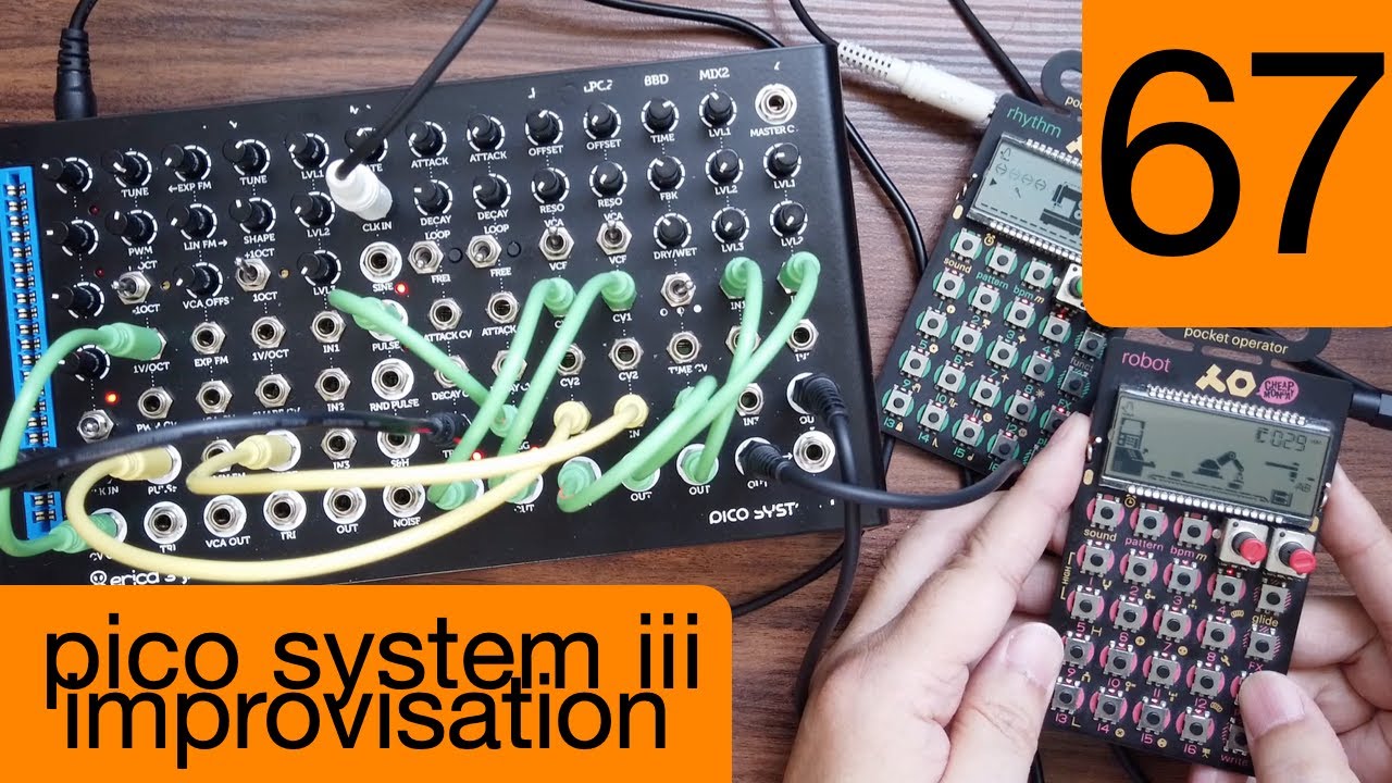 #67 Erica Synths Pico System iii Improvisation (with TE PO-12 rhythm ...