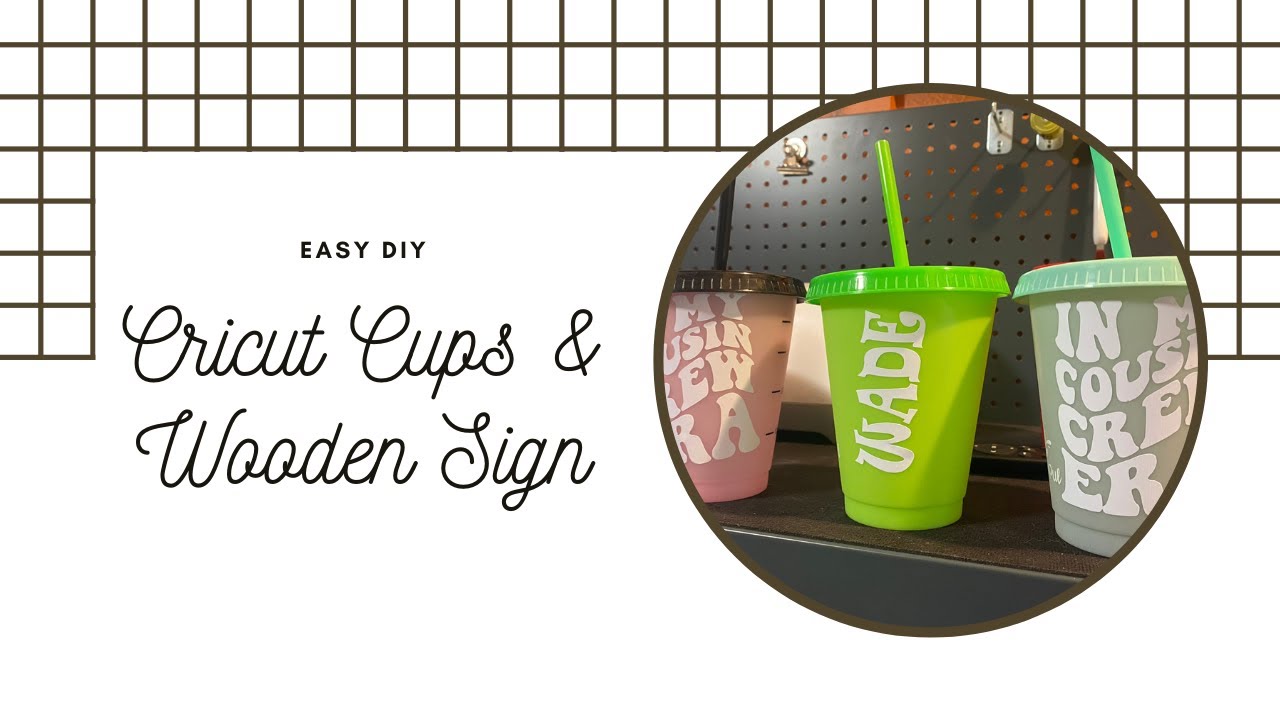 Easy DIY Cricut Cups & Wooden Sign | Simple DIY Project | Cricut Ideas ...