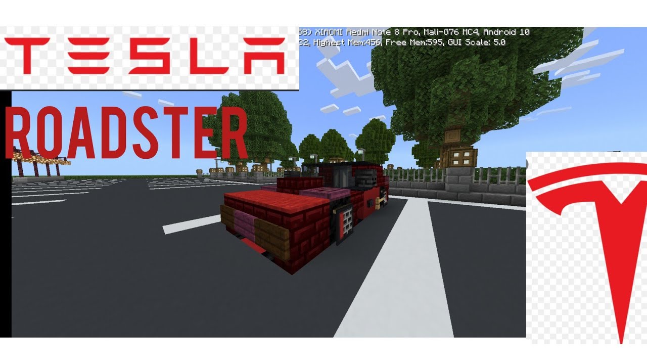Minecraft:Tesla Roadster Tutorial - YouTube
