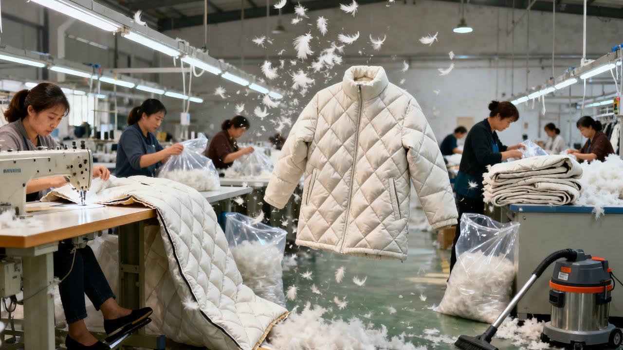 How are down jackets produced? - YouTube