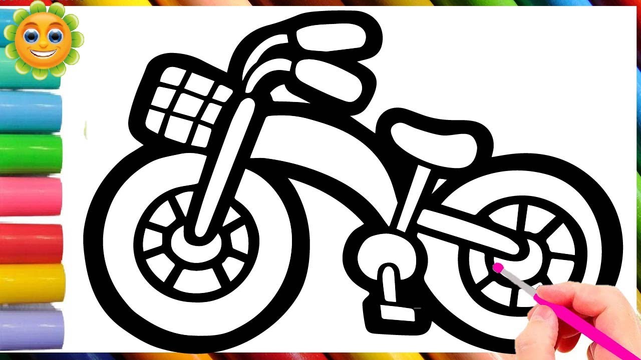 Bicycle Drawing,Painting and Coloring for Kids & Toddlers || How To ...