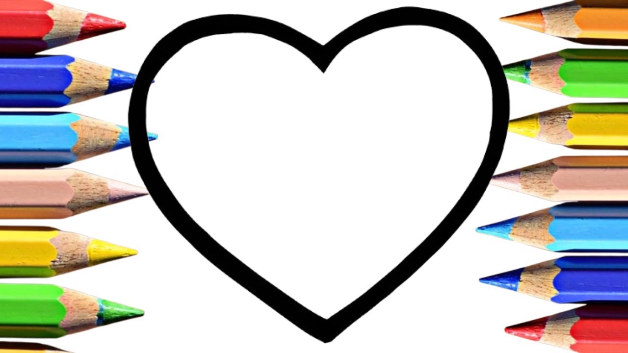 How to Draw a Cute Heart Rainbow Heart Drawing for Kids Easy Heart ...