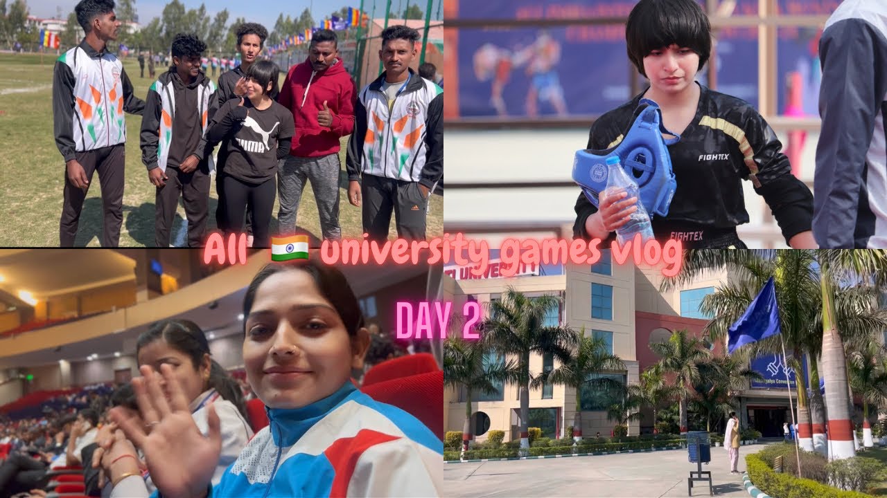 Vlog l day 2 l all india University games l a day in my life l fun l ...