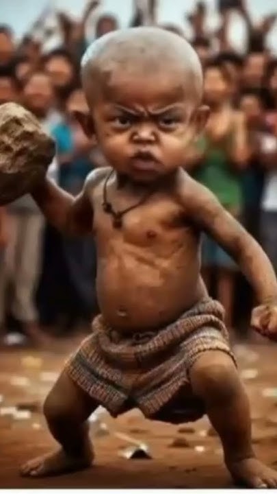 The angry little boy. #boy #little #stone #power #strong #fighting ...