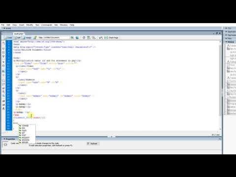 php tutorials-Program to generate multiplication table - YouTube