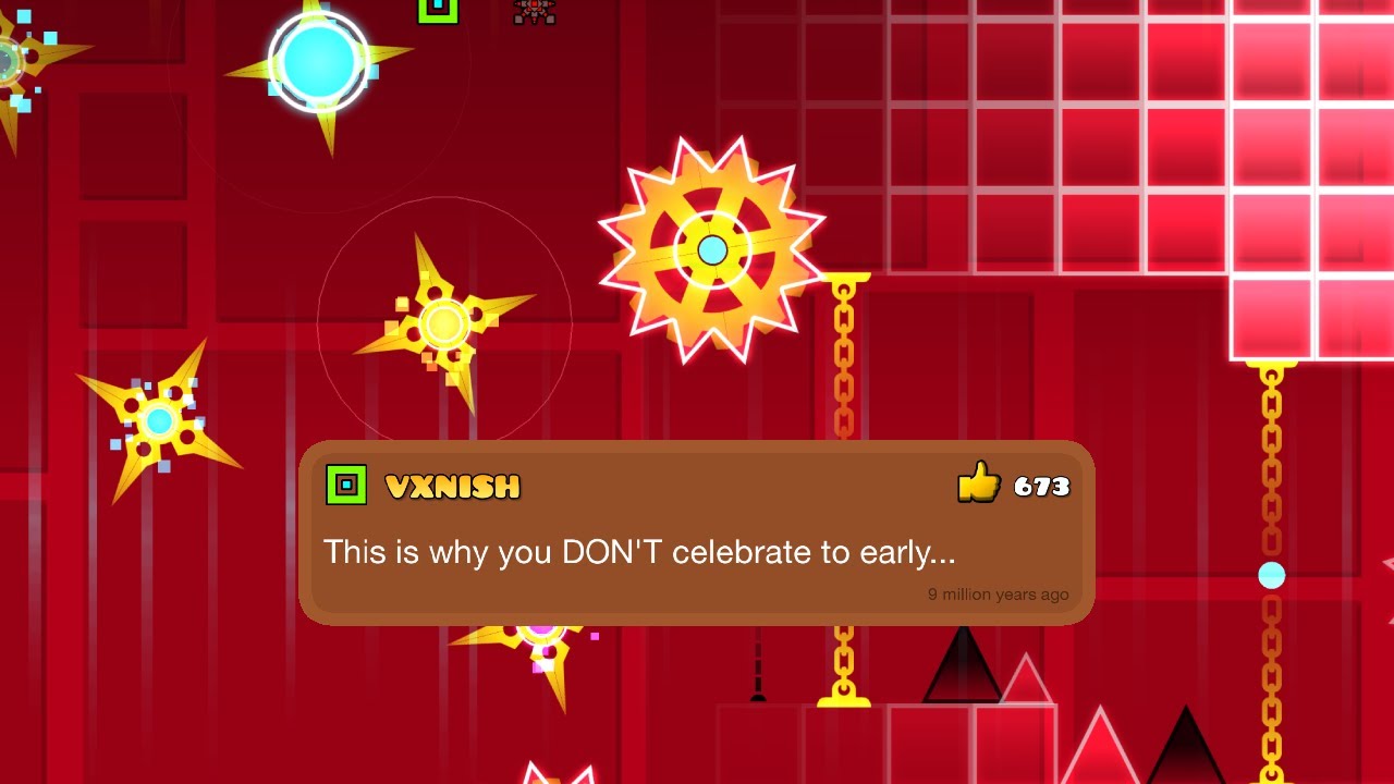 This is Why You Don't Celebrate To Early In Geometry Dash... - YouTube