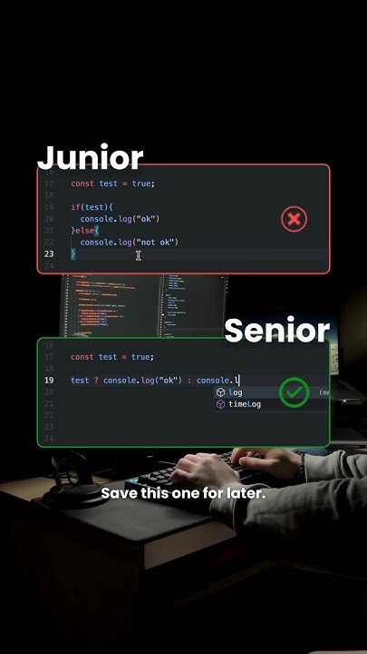Junior Vs Senior Fronted developer 💻 #programming #webdevelopment #webdesign #javascript #html # ...