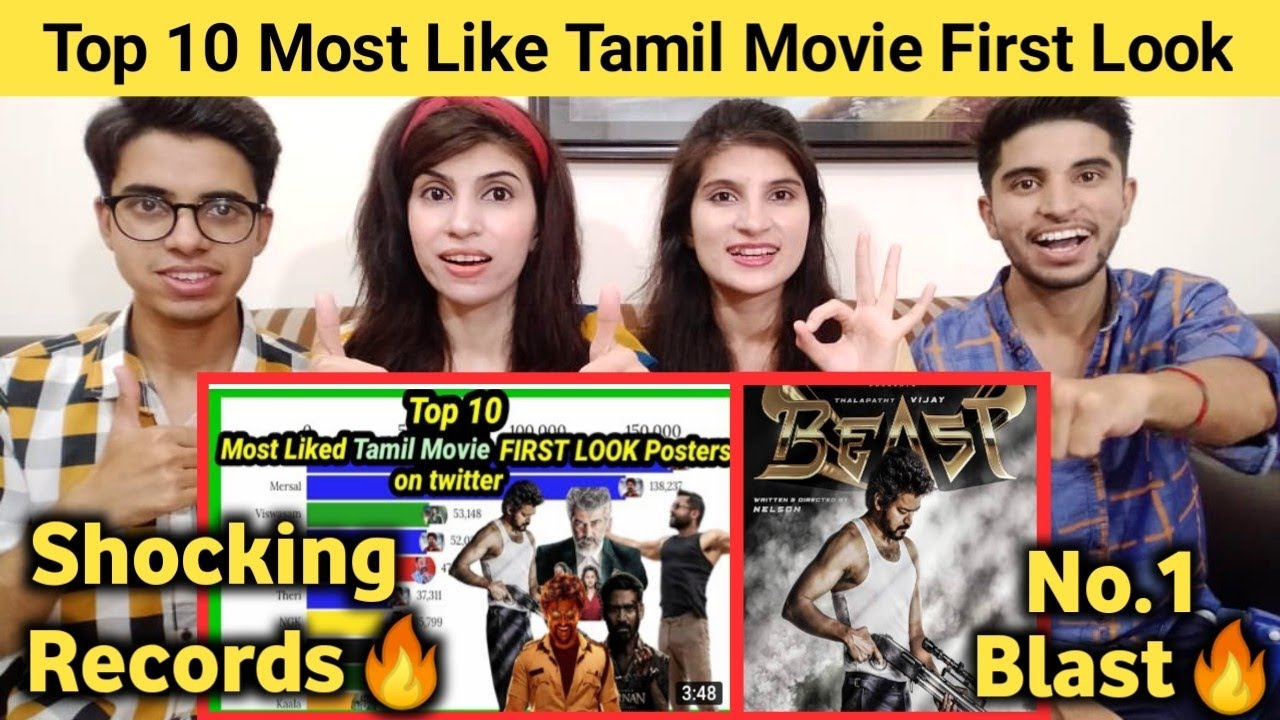 Top 10 Most Liked Tamil Movies First look poster | Reaction Team ...