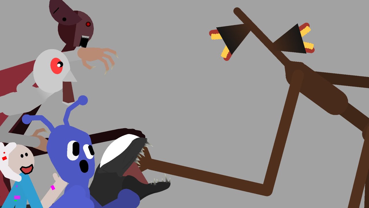 (Sn/th/scp/lcwp)siren head vs chicken ghos costume man scp 745 and red ...