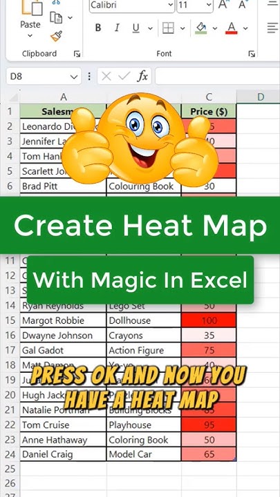 How to Create a Heat Map with Excel! #excel #shortsfeed #shorts - YouTube