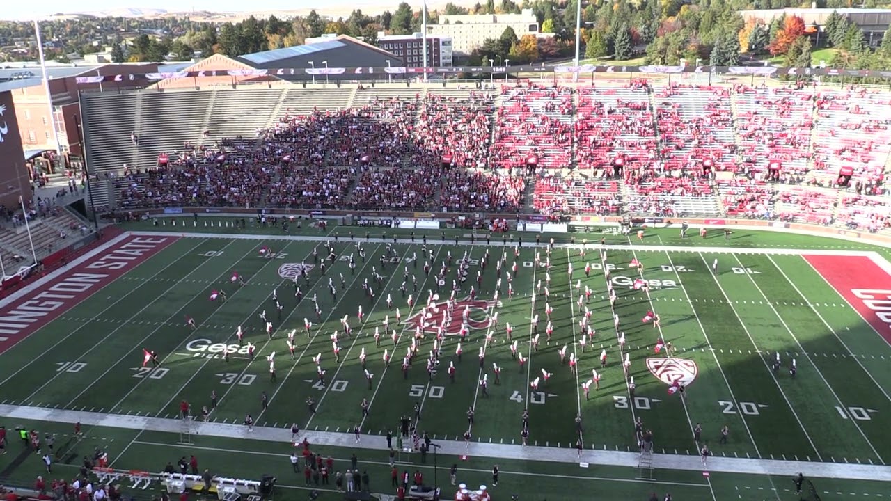 Washington State University 2021 Cougar Marching Band Pregame - YouTube