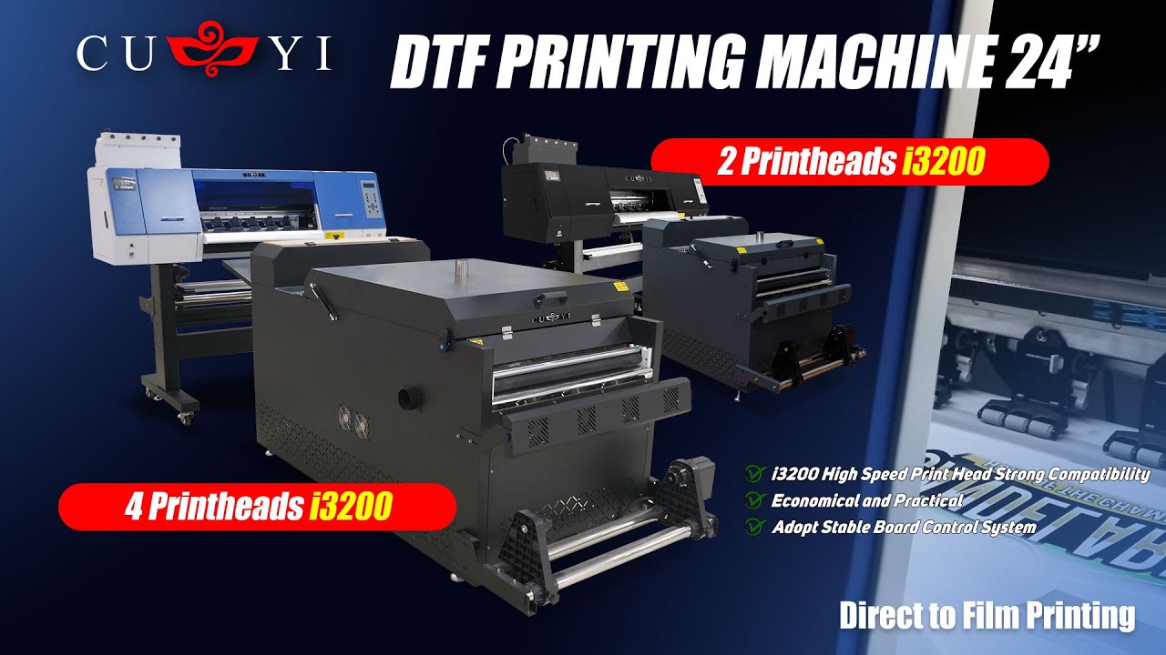 CUYI DTF PRINTER 2 and 4 HEADS EPSON i3200 - YouTube