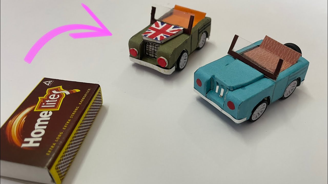 Matchbox car | how to make a toy car at home easy | DIY jeep car - YouTube