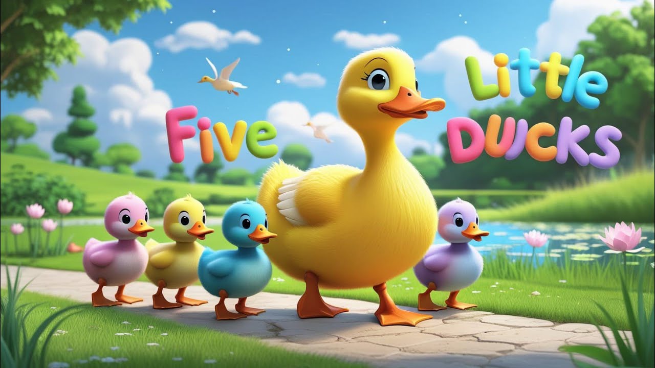 "🎶 Five Little Ducks Go Wading! 🦆 The Ultimate Kids' Nursery Rhyme Sing ...