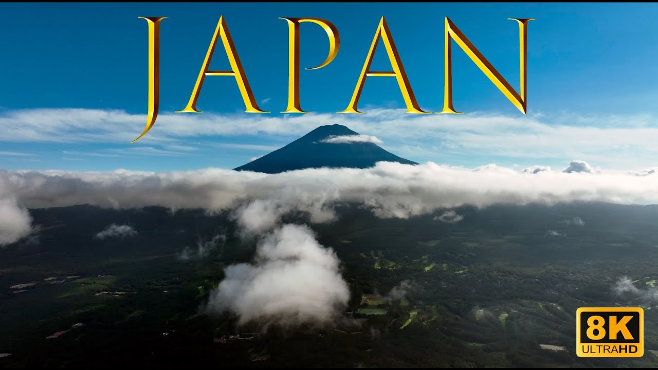 FLYING OVER Japan in 8K - Okinawa, Tokyo, Kyoto, Mount Fuji ...