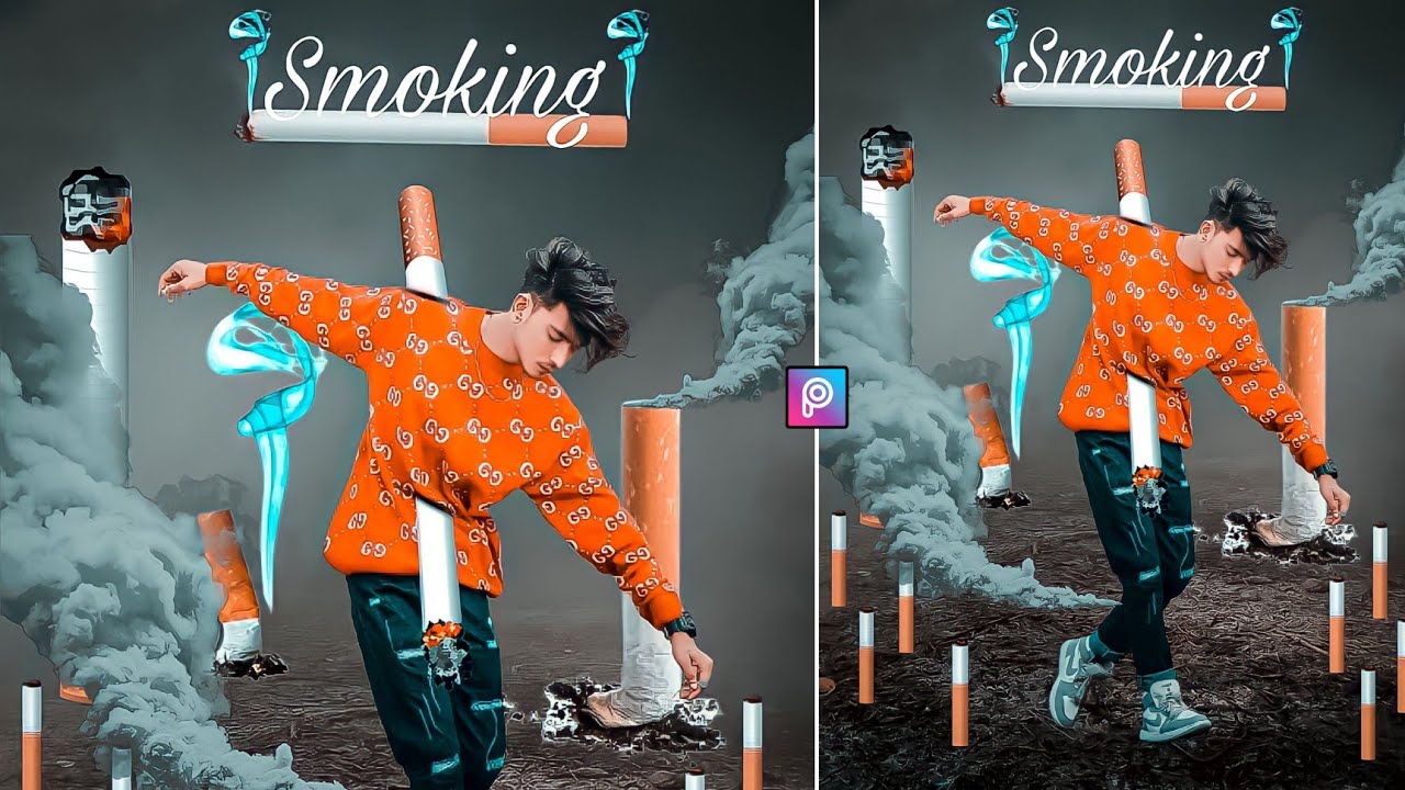 Cigarette photo editing 🚬| Picsart cigarette smoke editing | Cigarette ...