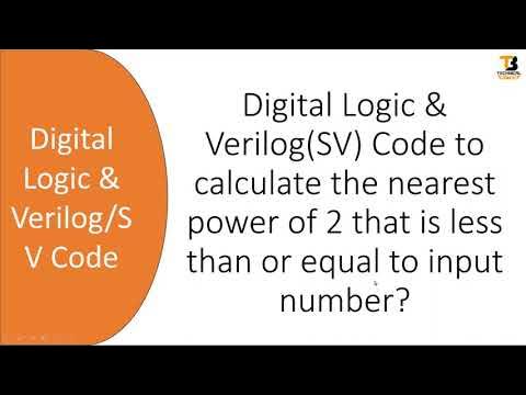 Power 2^n Floor implementaion in Verilog/System Verilog - Part1 - YouTube