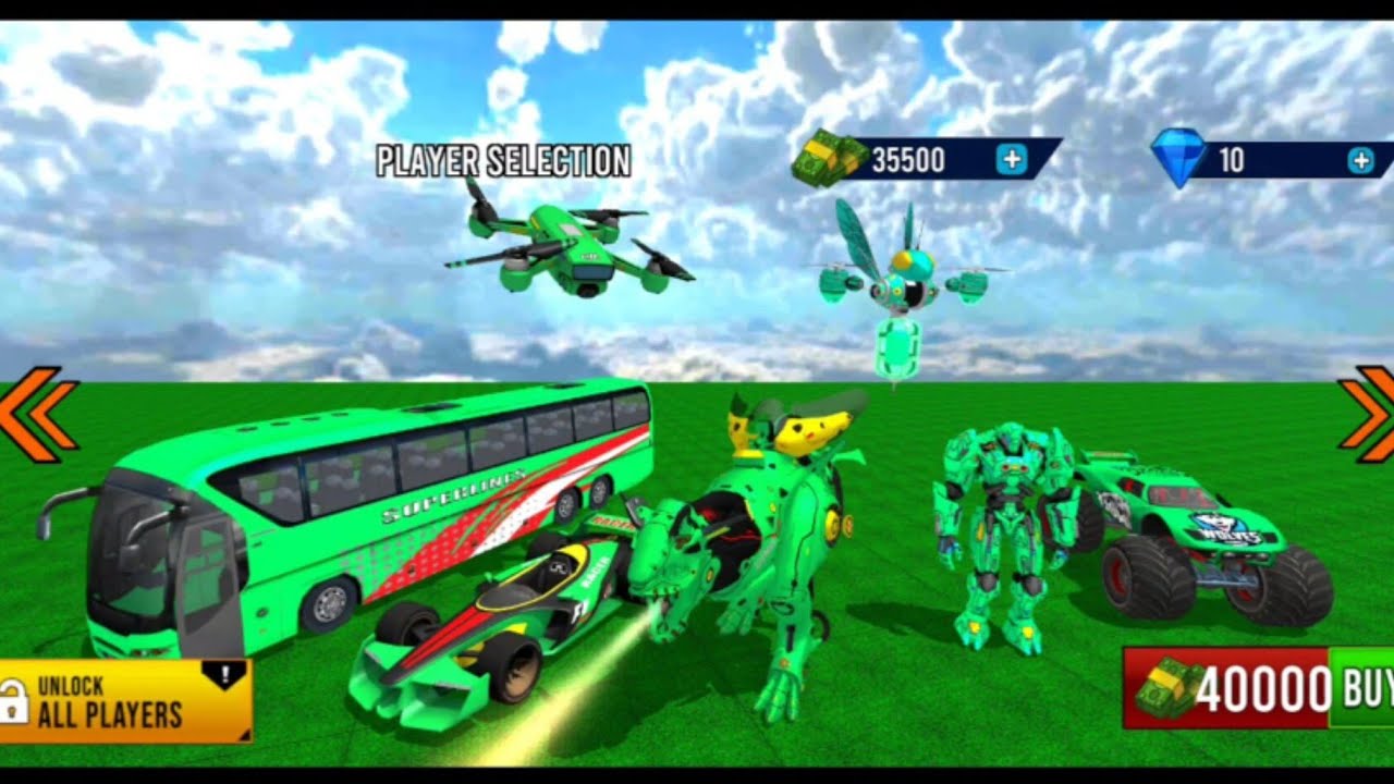 Flying Bus Robot Car - multi robot transform game Android/iOS ...