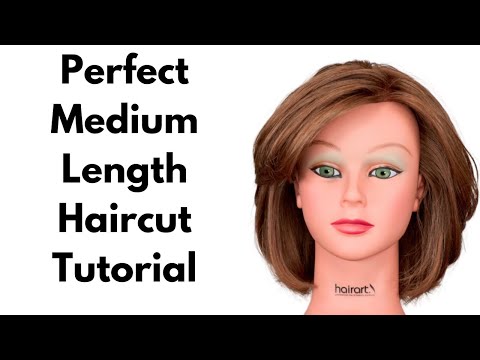 How to Cut a Medium Length Layered Haircut Step by Step Tutorial - TheSalonGuy